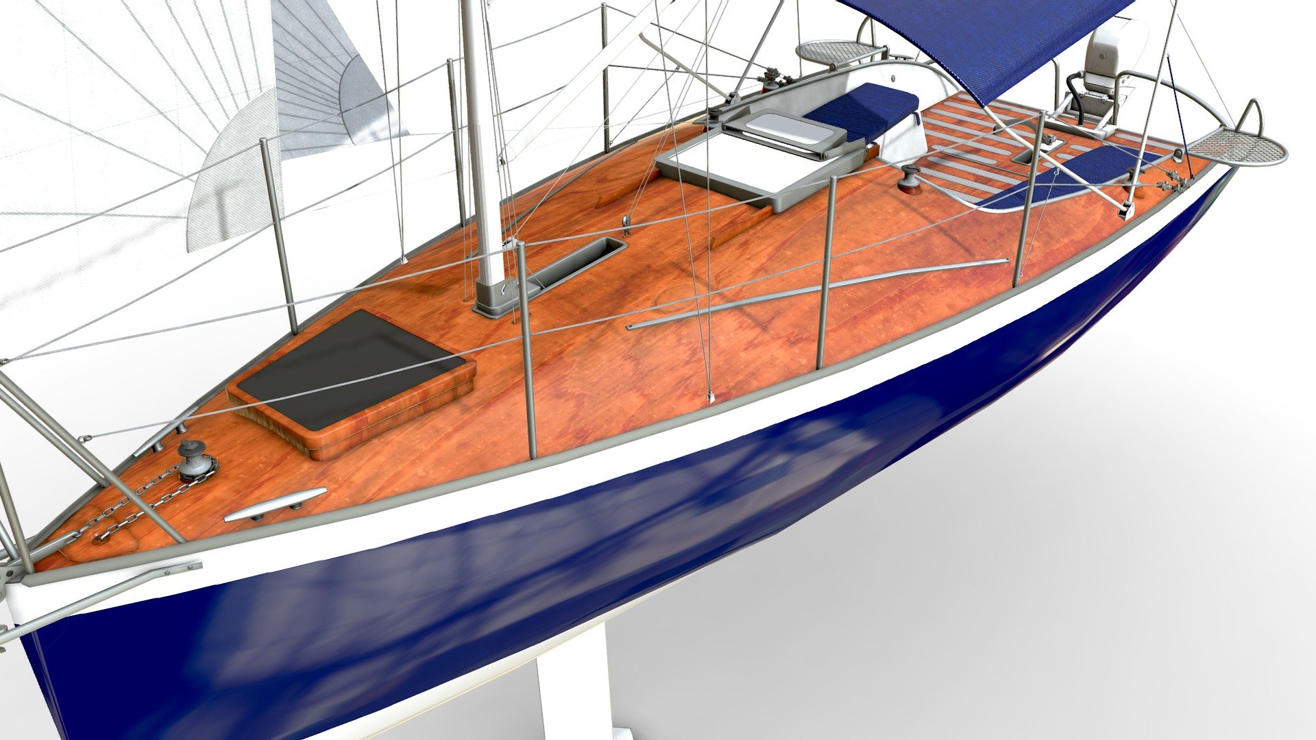 Small Sail Yacht Wooden - Buy Royalty Free 3D model by IgYerm ...