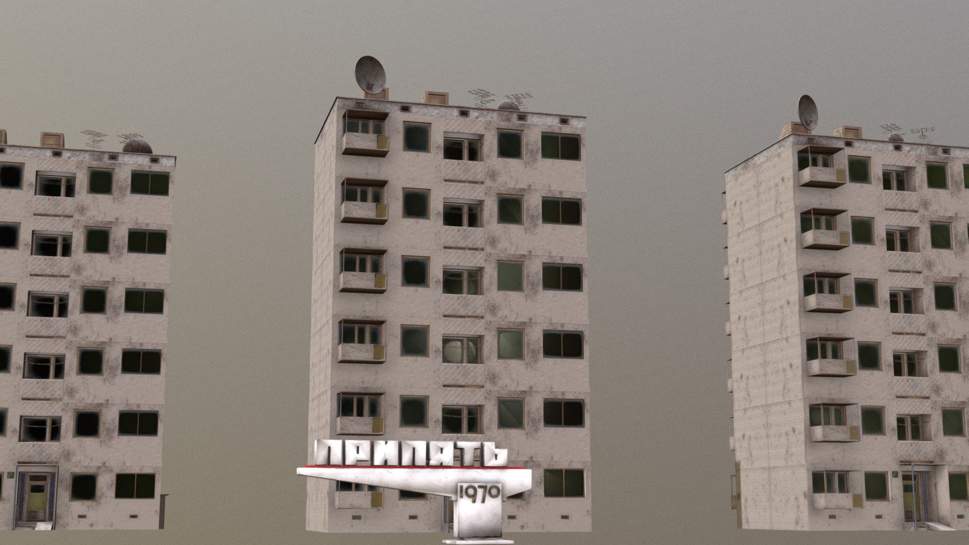 Pripyat - Apartment building old Russian style - Buy Royalty Free 3D ...