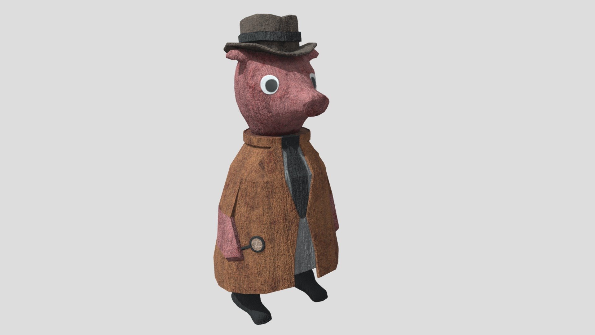 Private Investigator Oinker T. Pigman figure - Download Free 3D model ...