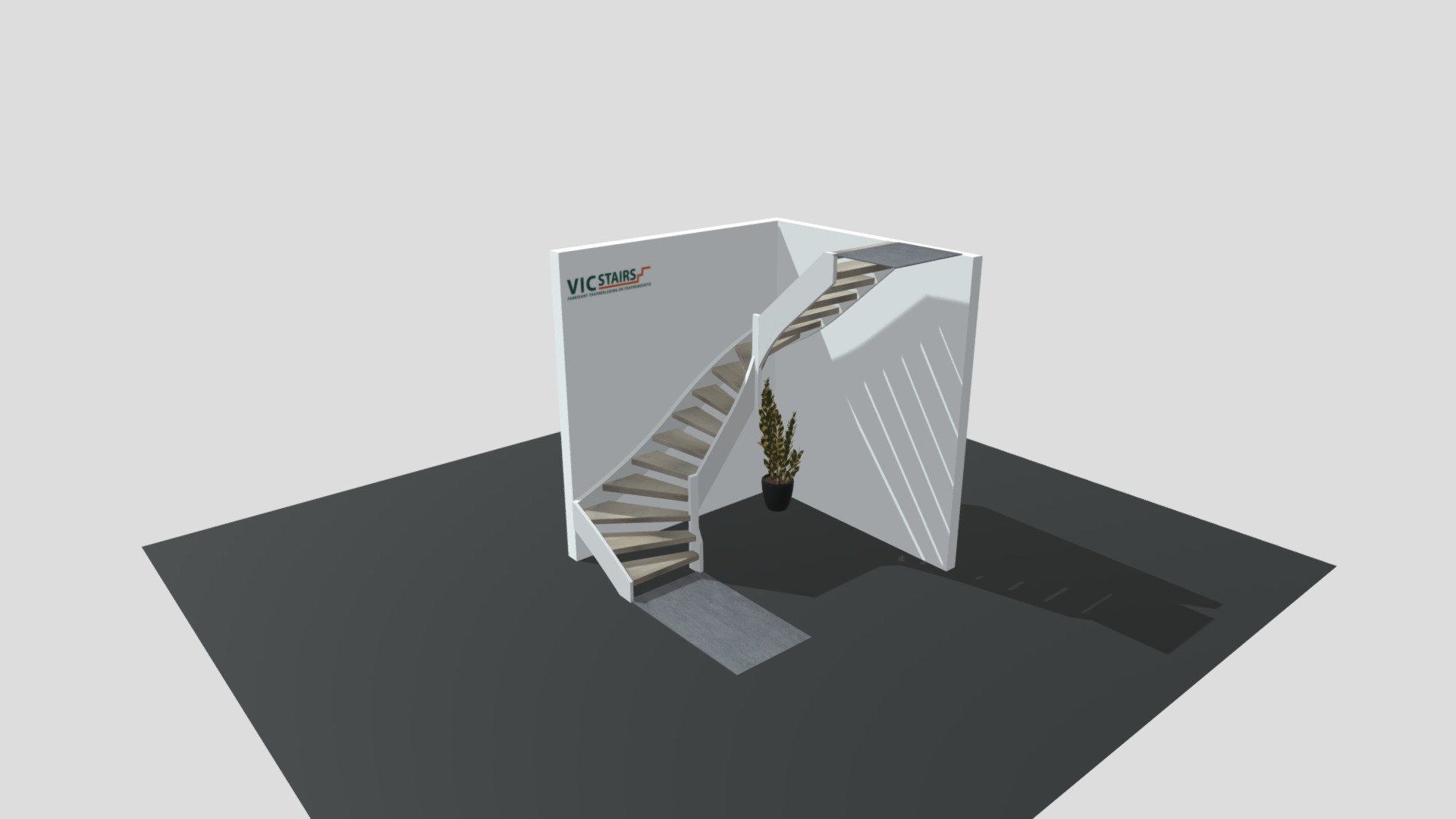 ronde trap zonder stoorborden vic - 3D model by VICstairs [83cdeba ...
