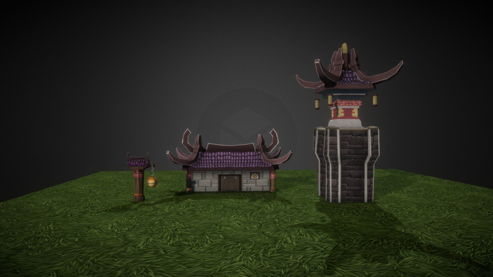 Chinese Tower / House - 3D model by M. Karg (@Martin_k) [83ce098 ...