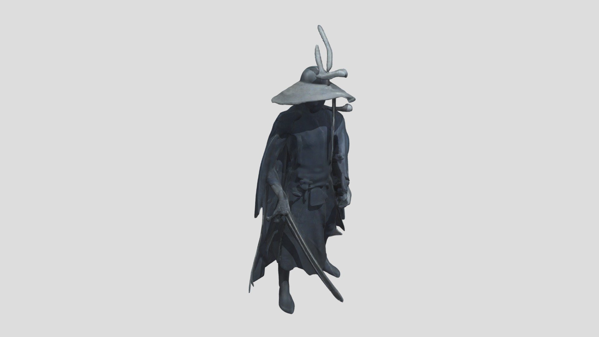 Samurai Silhouette - 3D model by riongamex12345 [83cf5df] - Sketchfab