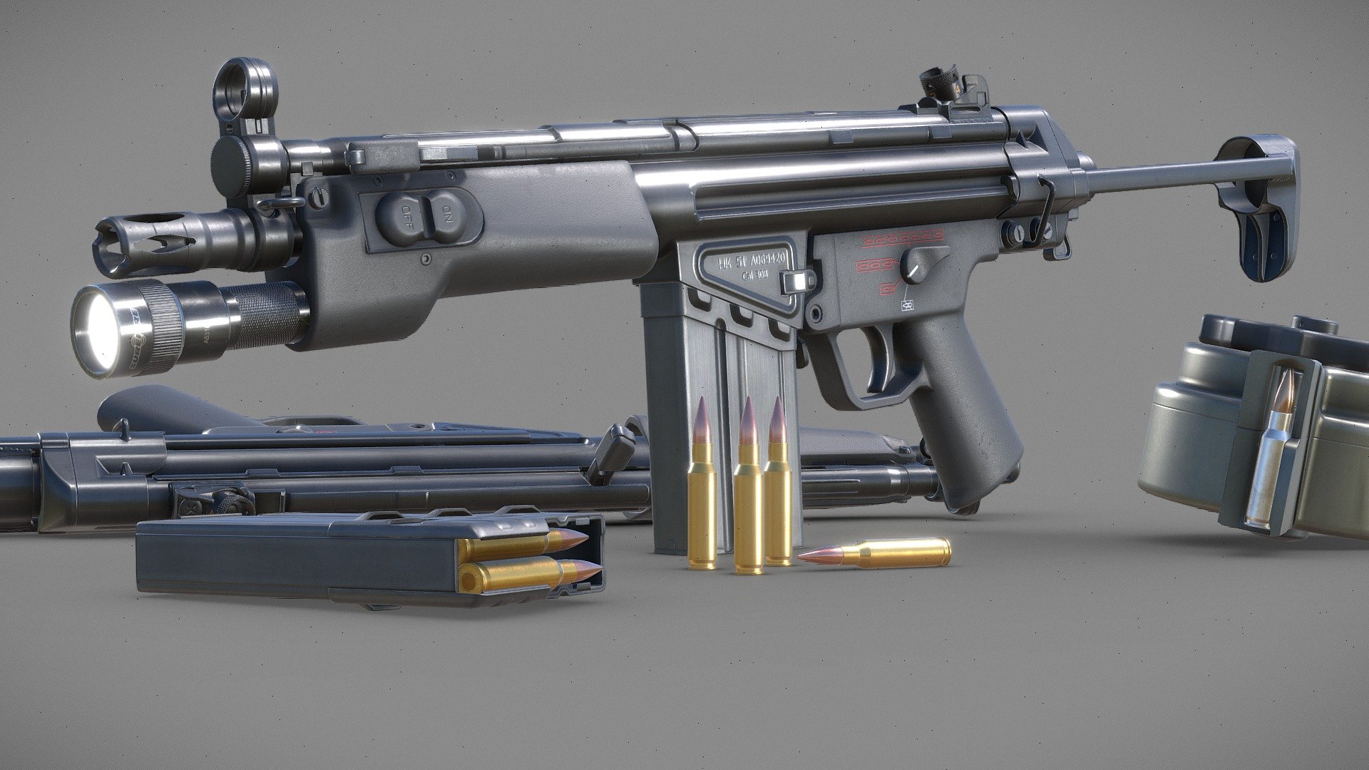 HK51 (MC51) - aka Full Auto Flashbang Dispenser - 3D model by 8sianDude (@haoliu95) [83cf6ca ...