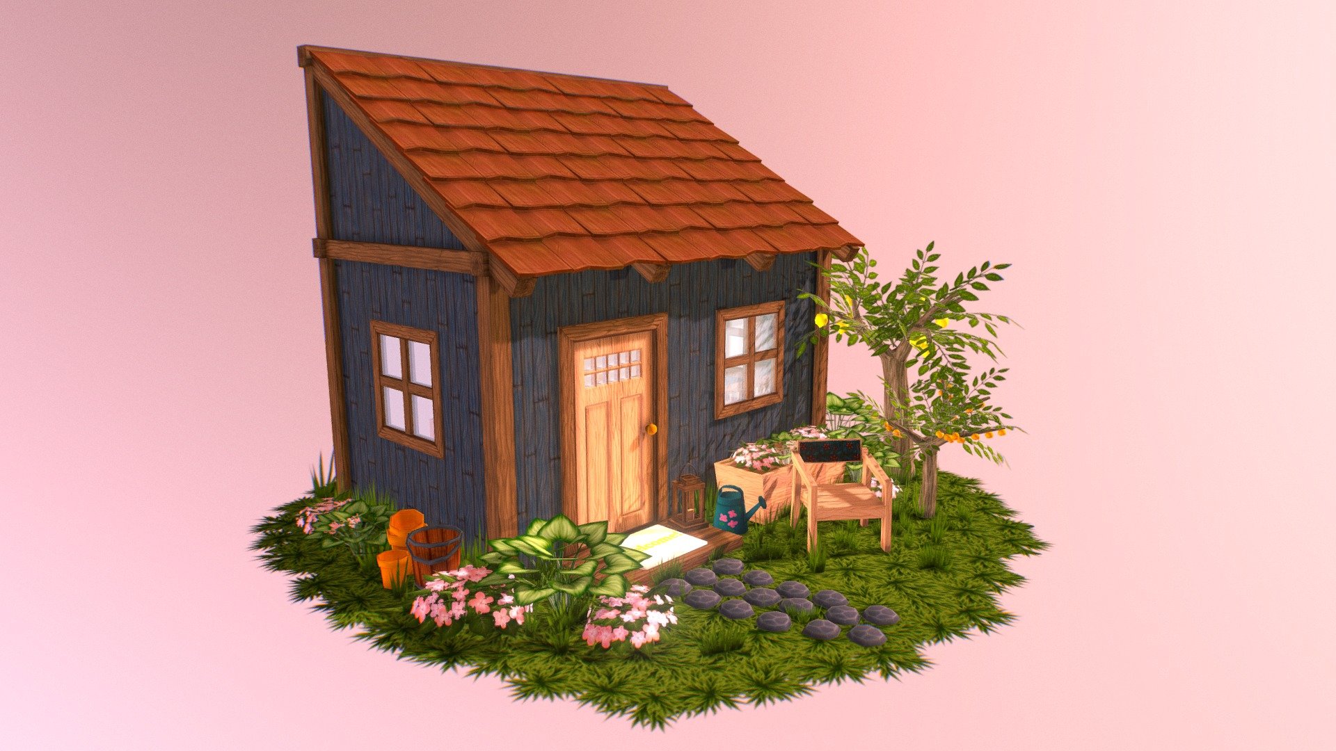 Little House - 3D model by kpd_zero [83d2896] - Sketchfab