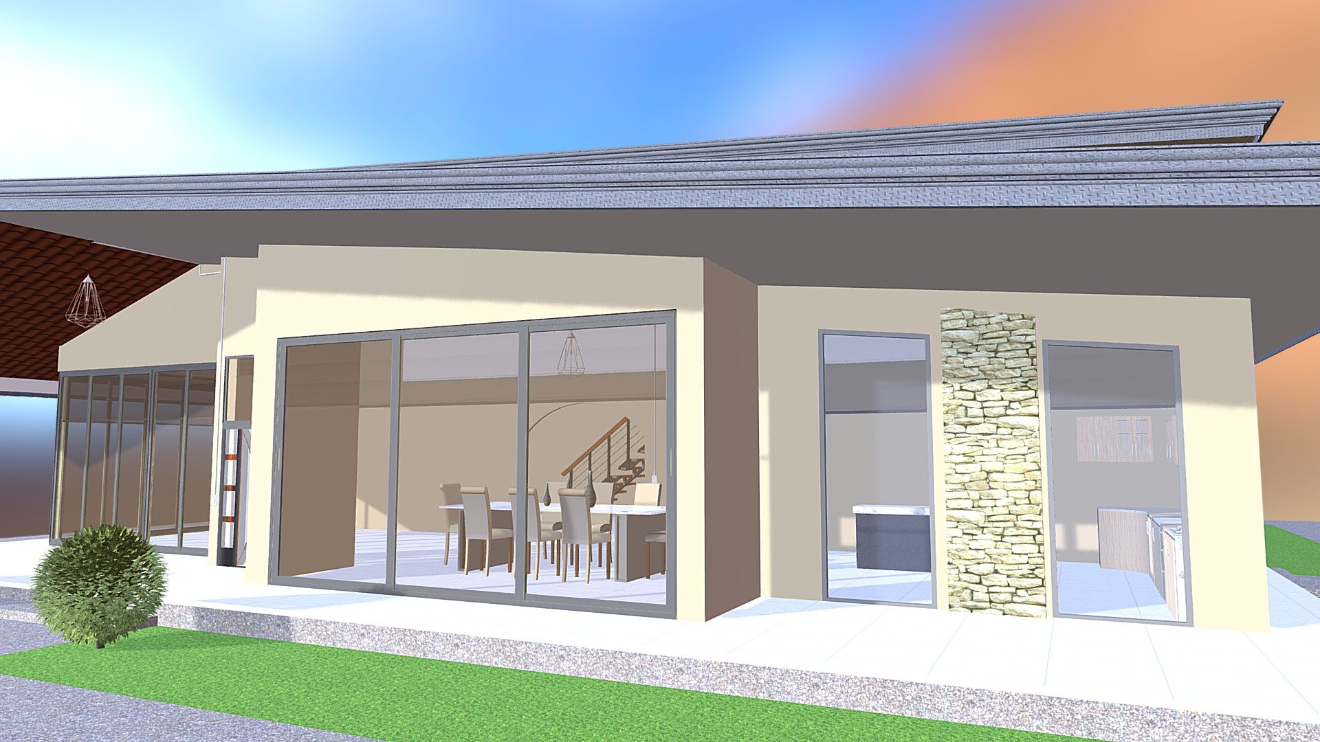 Casa Modelo - 3D model by juanito3824 [83dc2e7] - Sketchfab