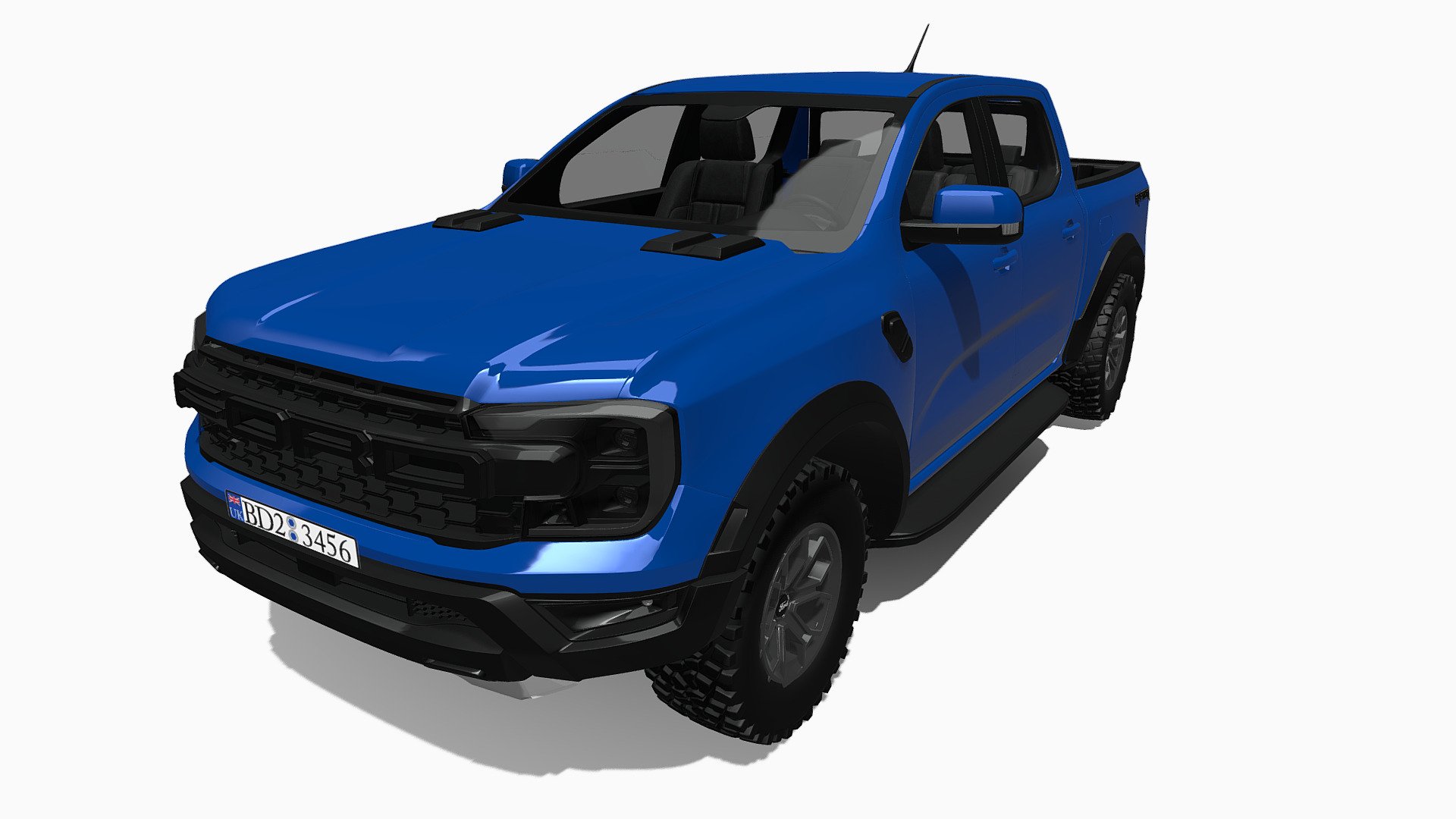 Ford Ranger Raptor (Blue) - Buy Royalty Free 3D model by Vaidanshi ...