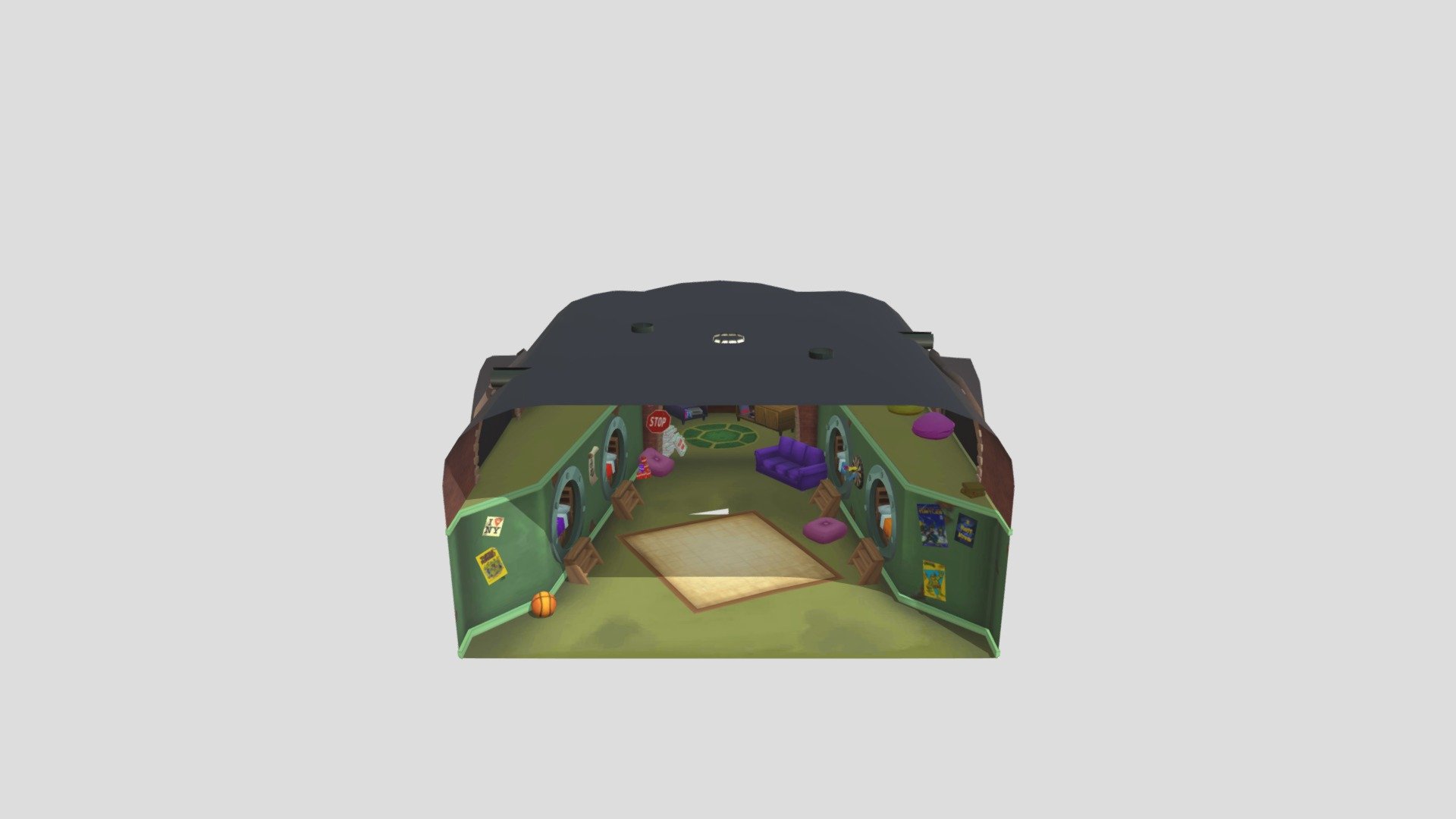 TMNT Headquarters - Download Free 3D model by Tigerar1 ...