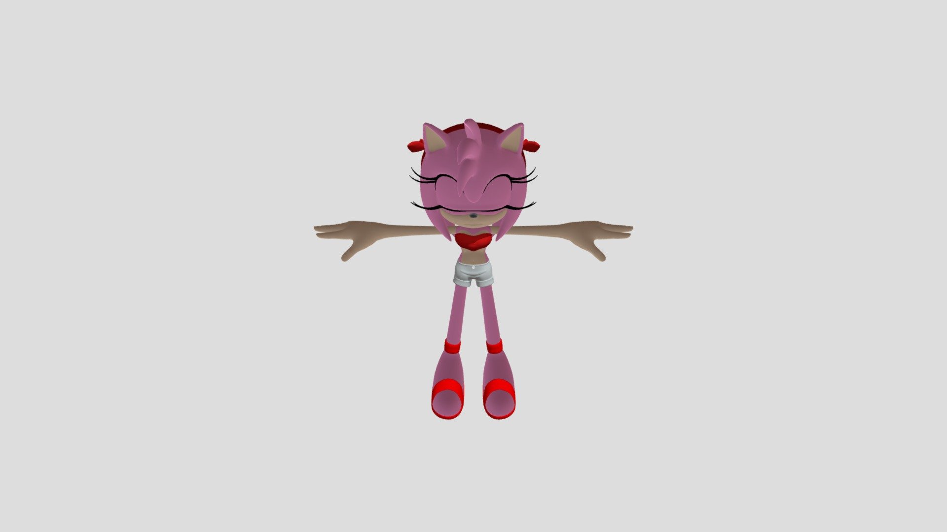 Sonic The Hedgehog - Summer Amy Rose - Download Free 3D model by ...