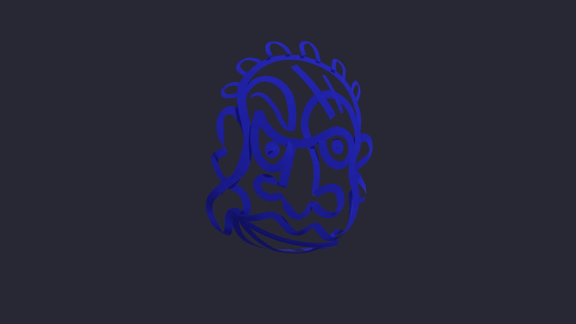 blue face - 3D model by artdenoe [83e49a6] - Sketchfab