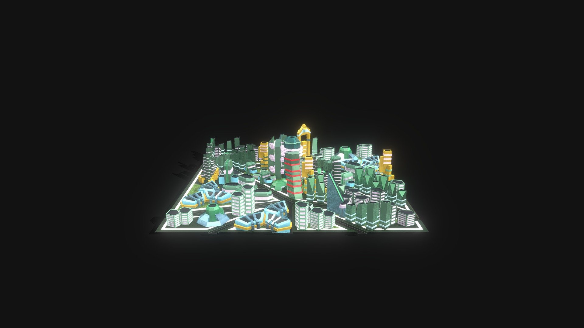 town - 3D model by borisdmytrenko [83e4e3c] - Sketchfab