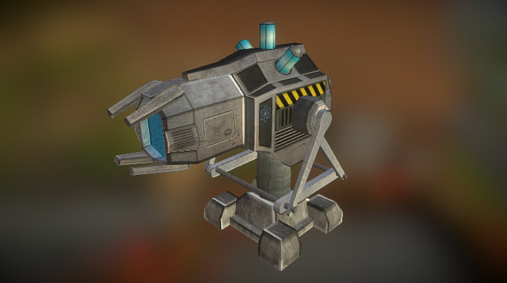 Blaster Gun - 3D model by laushds [83e8697] - Sketchfab
