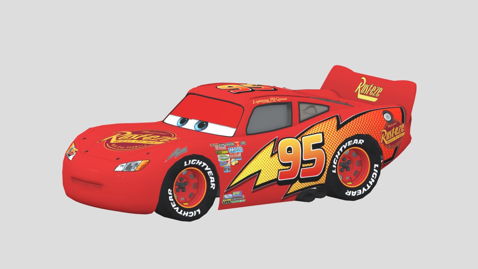 PS3 Cars 2 TVG - Lightning Mcqueen (Rookie) - Download Free 3D model by ...