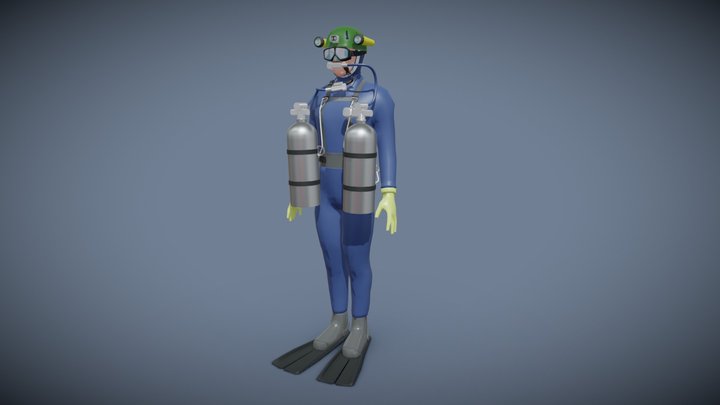 Diver 3D models - Sketchfab