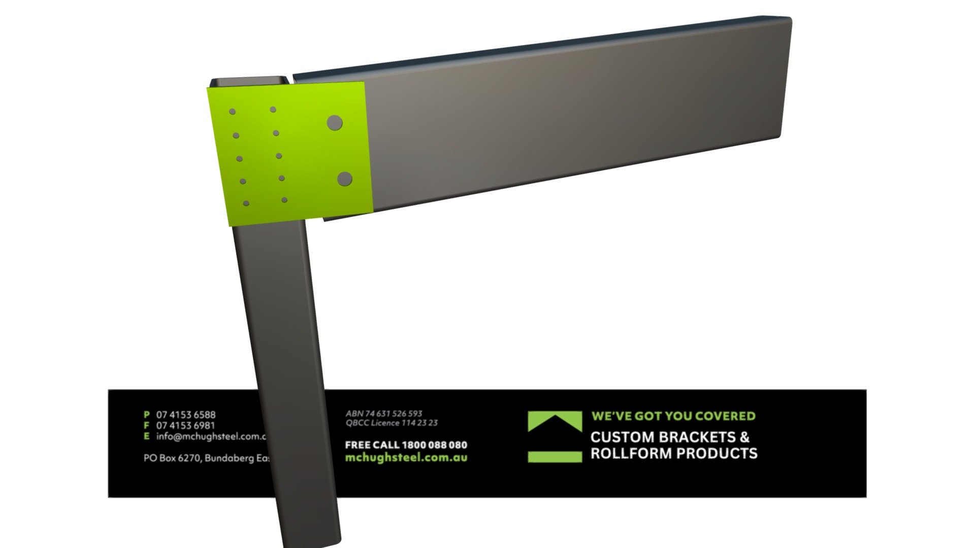 75RHS to C150 5 Deg RHS to Purlin Bracket O - 3D model by mchughsteel ...