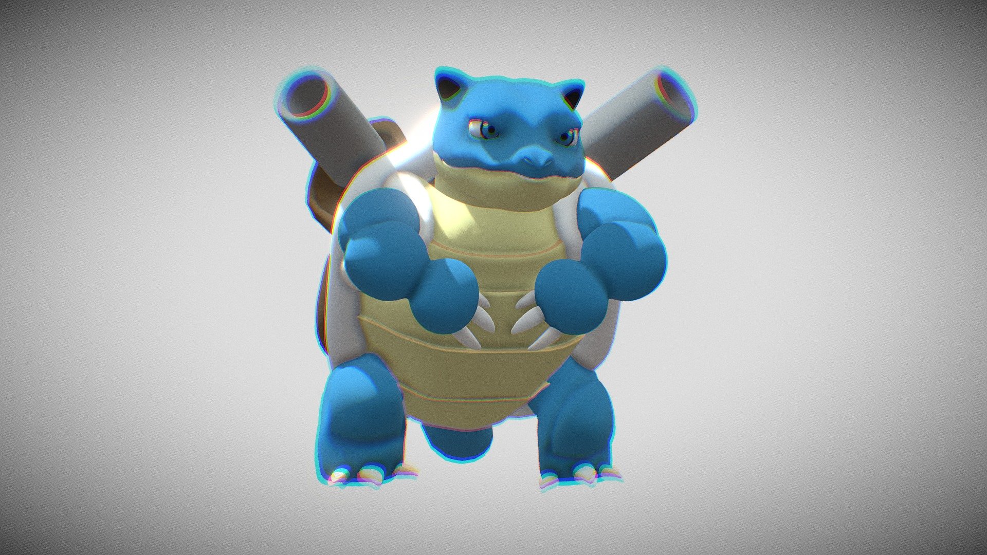 0009 Blastoise 3D - 3D model by anak3d (@anak3d1234) [83ec8df] - Sketchfab