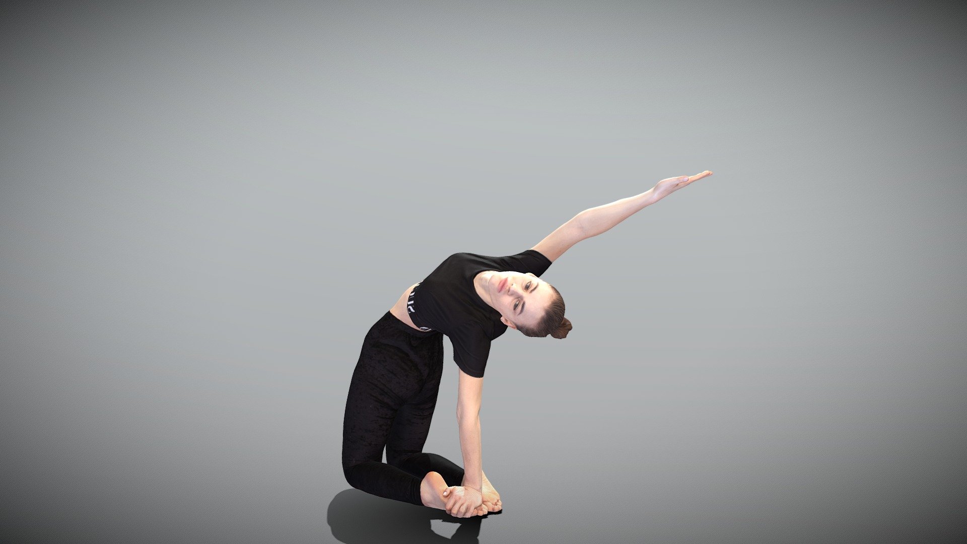 Fitness woman doing stretching exercises 431 - Buy Royalty Free 3D ...