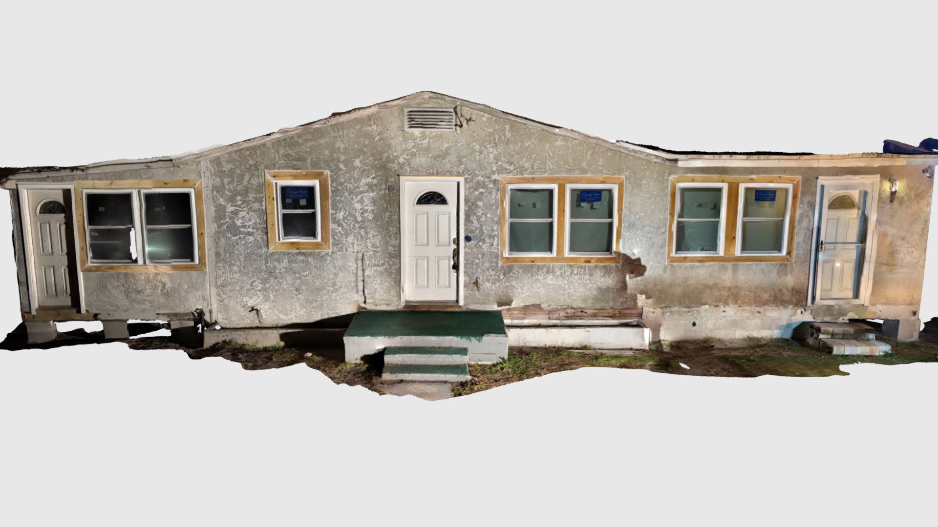 279 Front of House foundation and stucco damage - Download Free 3D ...