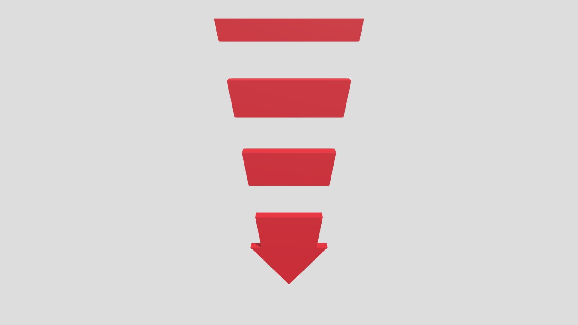 Chevron segmented pointing down - 3D model by nimrodnate [83f4e60 ...