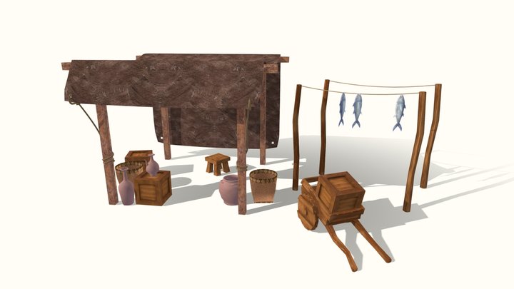 Market-stall 3D models - Sketchfab