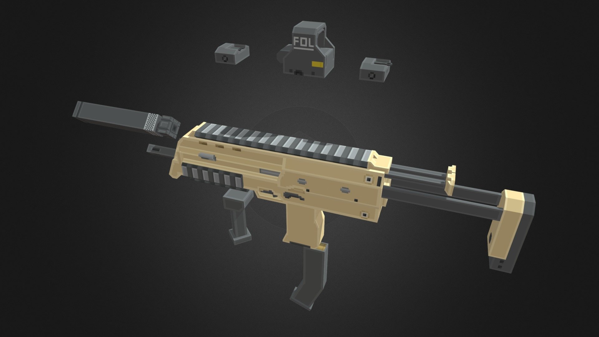MP7A2[Ver2.0] - Disassembly - 3D model by Lin0546 (@tfognws) [83fc5c8 ...