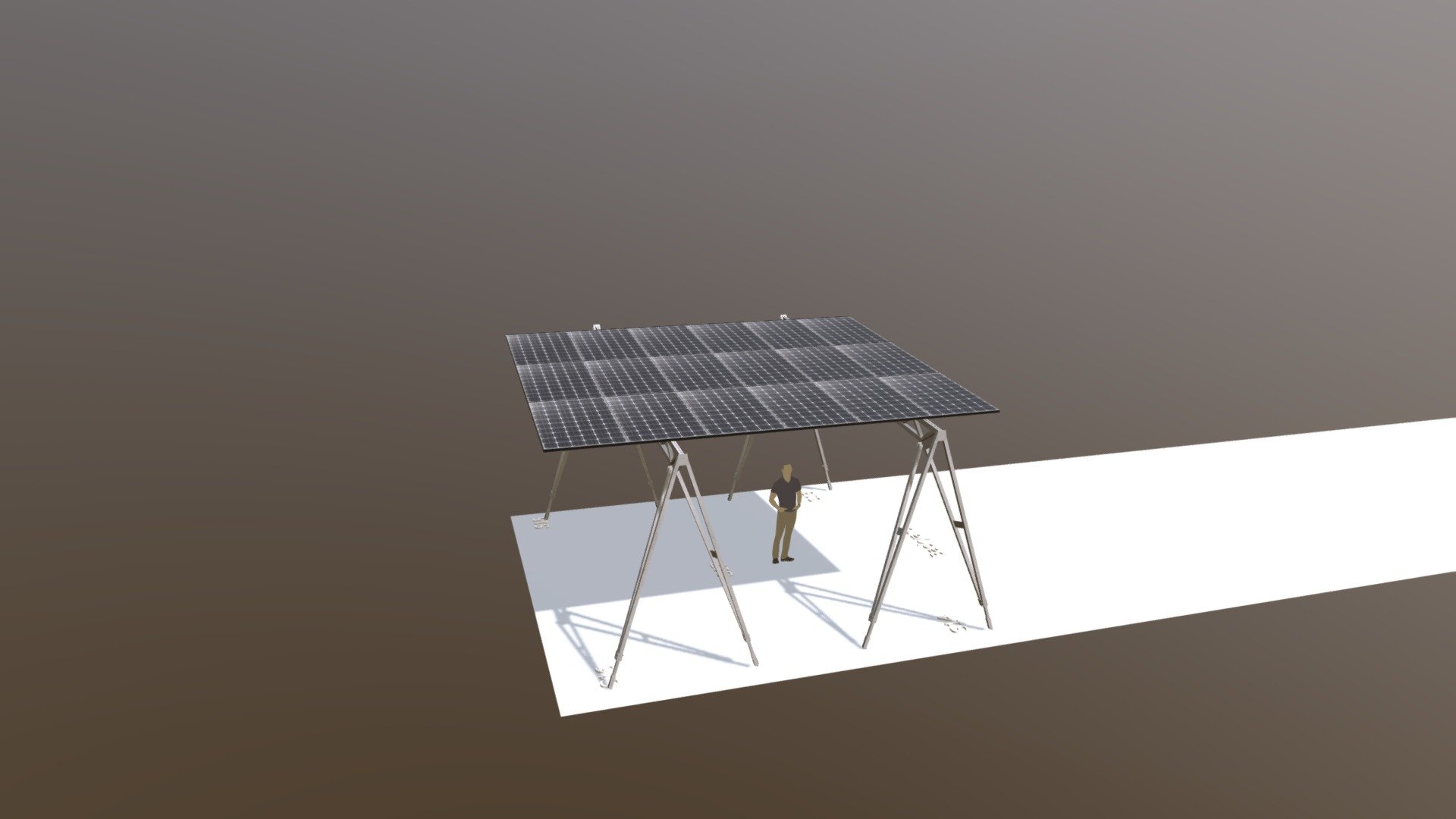 Ground Mount Canopy - 3D model by brooklynsolarworks [83fe070] - Sketchfab