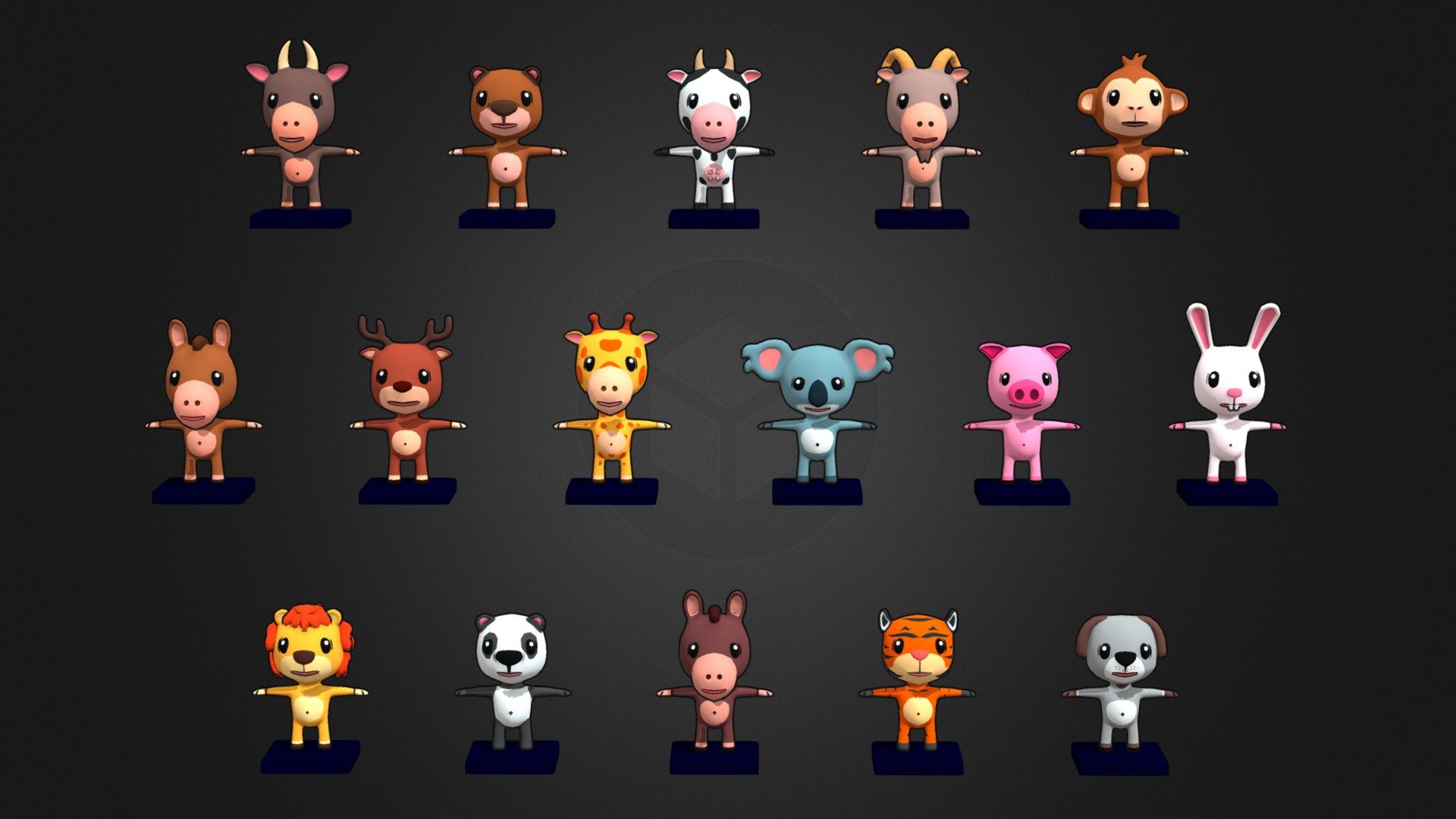 Humanoid Animal Characters:16 Unique Humanoids - 3D model by DOGANINDS [83ffcbf] - Sketchfab