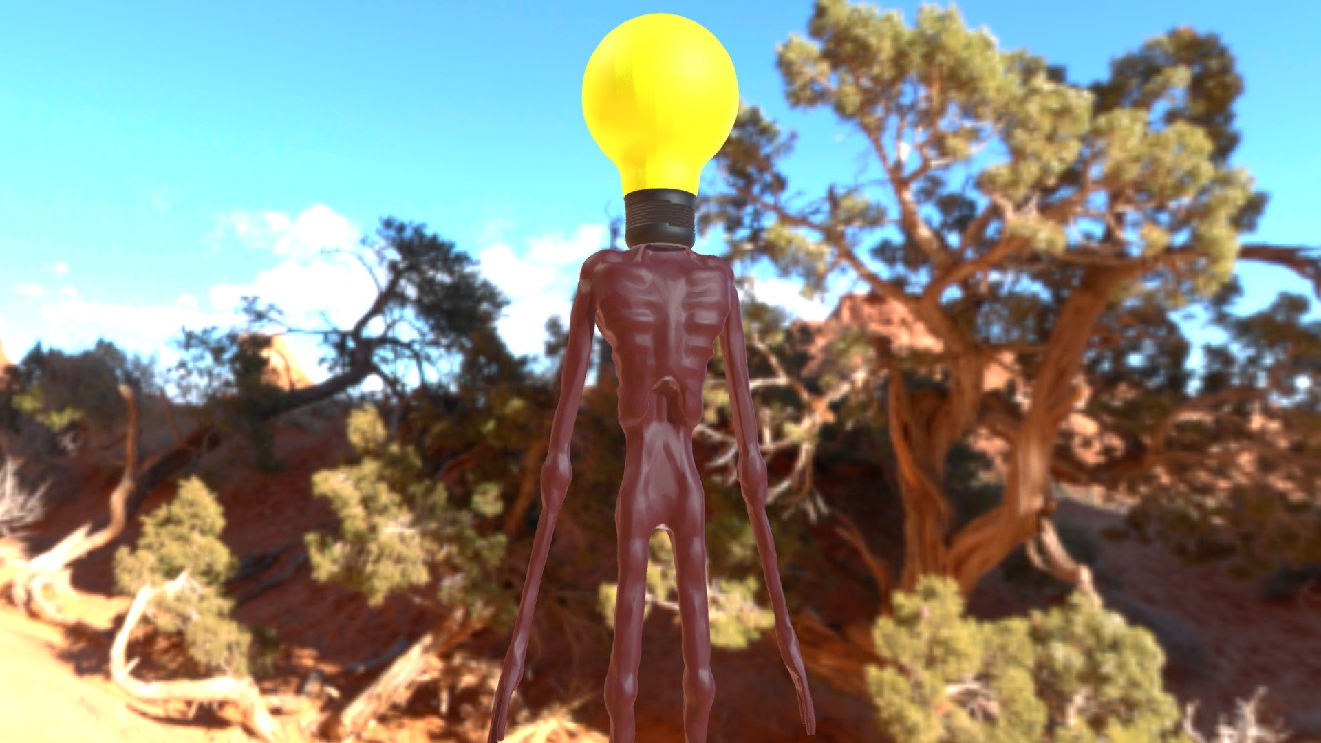 Light Bulb Head - Download Free 3D model by Edward Johnson 3 ...