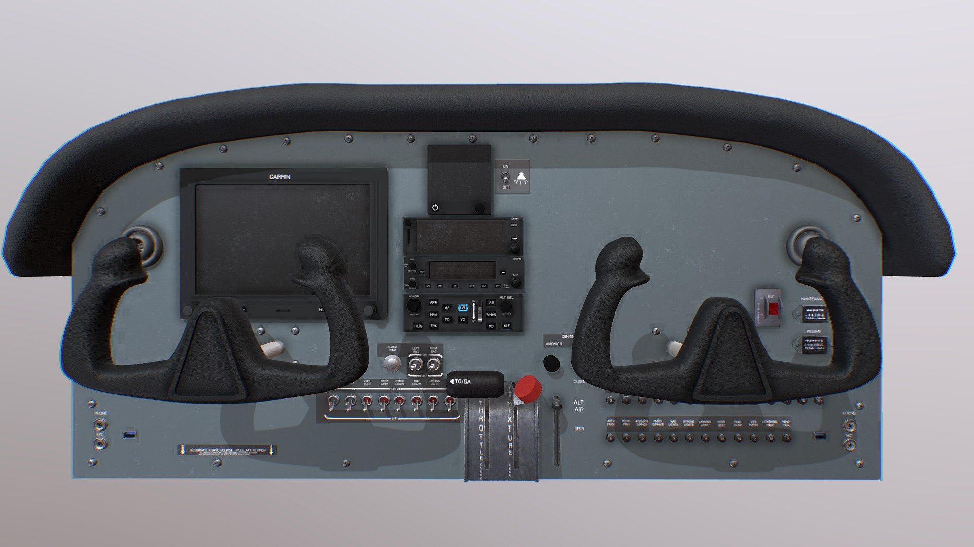 Piper Pilot 100i Instrument Panel - Buy Royalty Free 3D model by ...