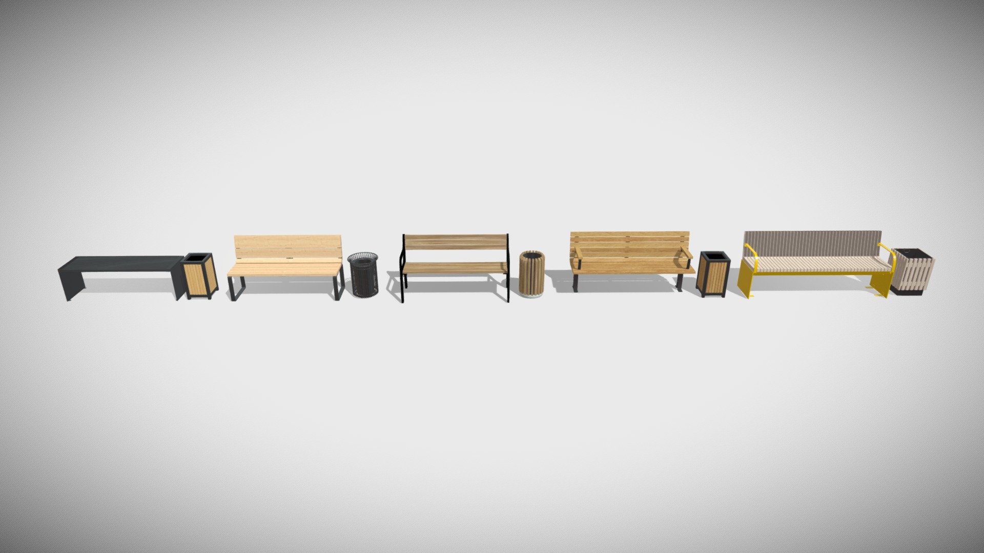 Outdoor benches Nola 1 - Buy Royalty Free 3D model by madMIX [840c31d ...