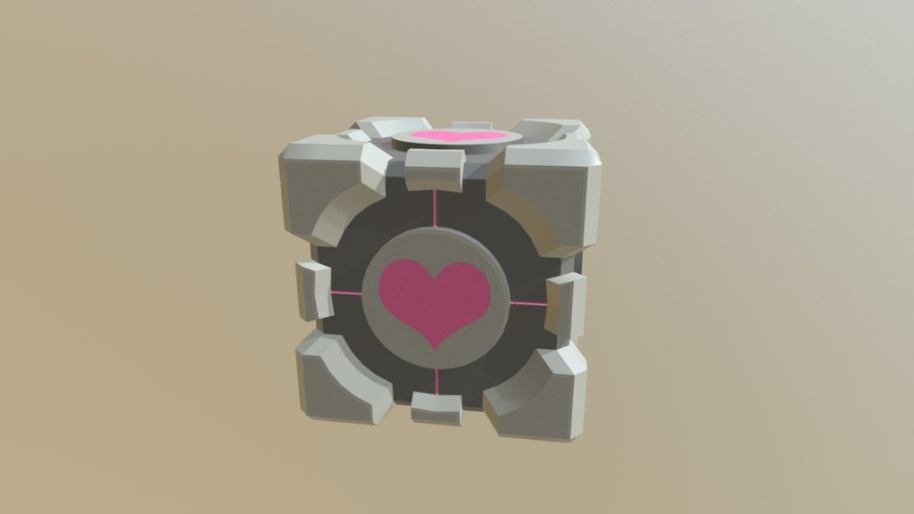 Companion Cube - 3D model by HartyMcSmarty (@HartyMcSmary) [840d818 ...