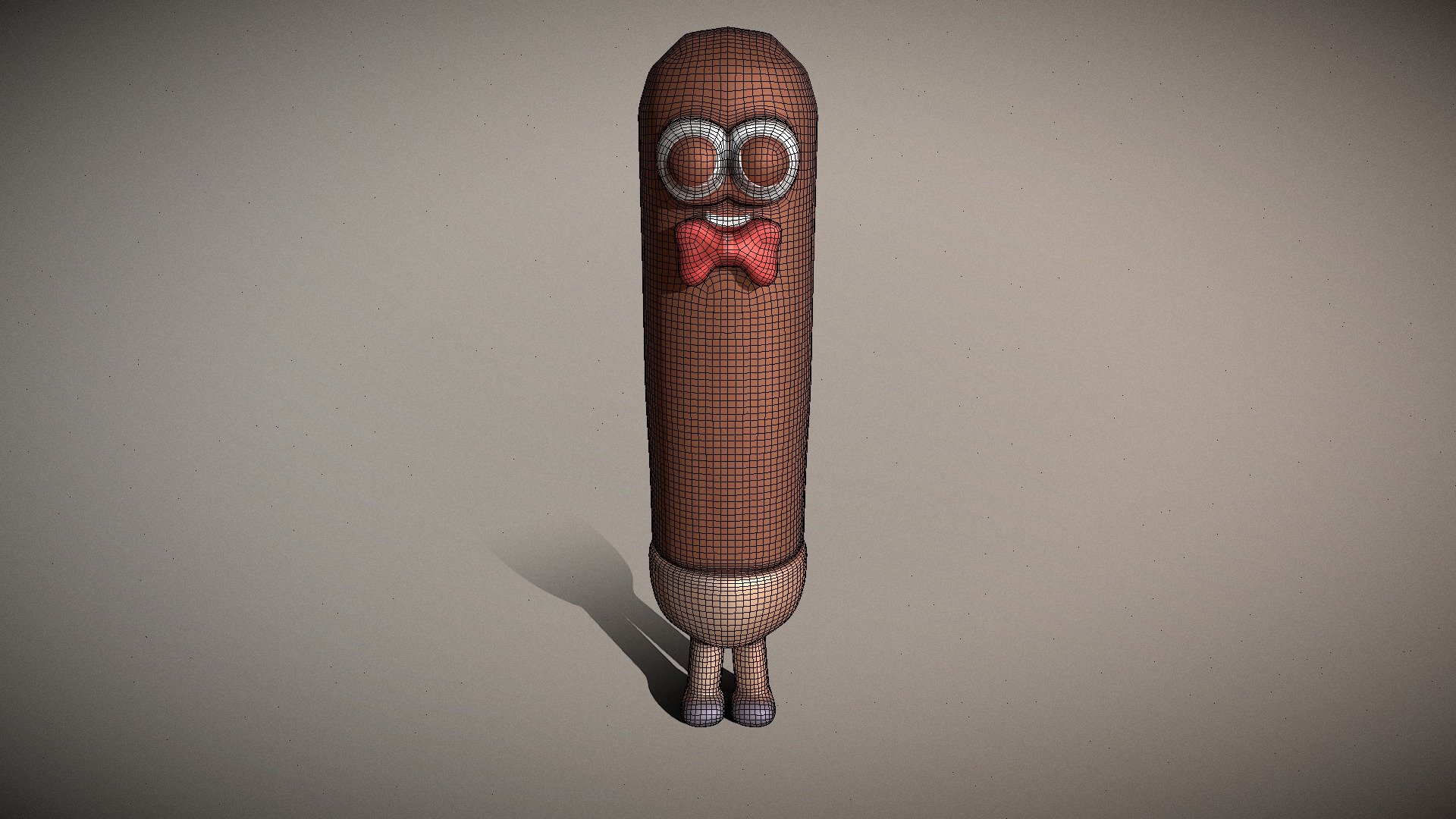 Chocolate popsicle character with a bow tie. - Download Free 3D model ...