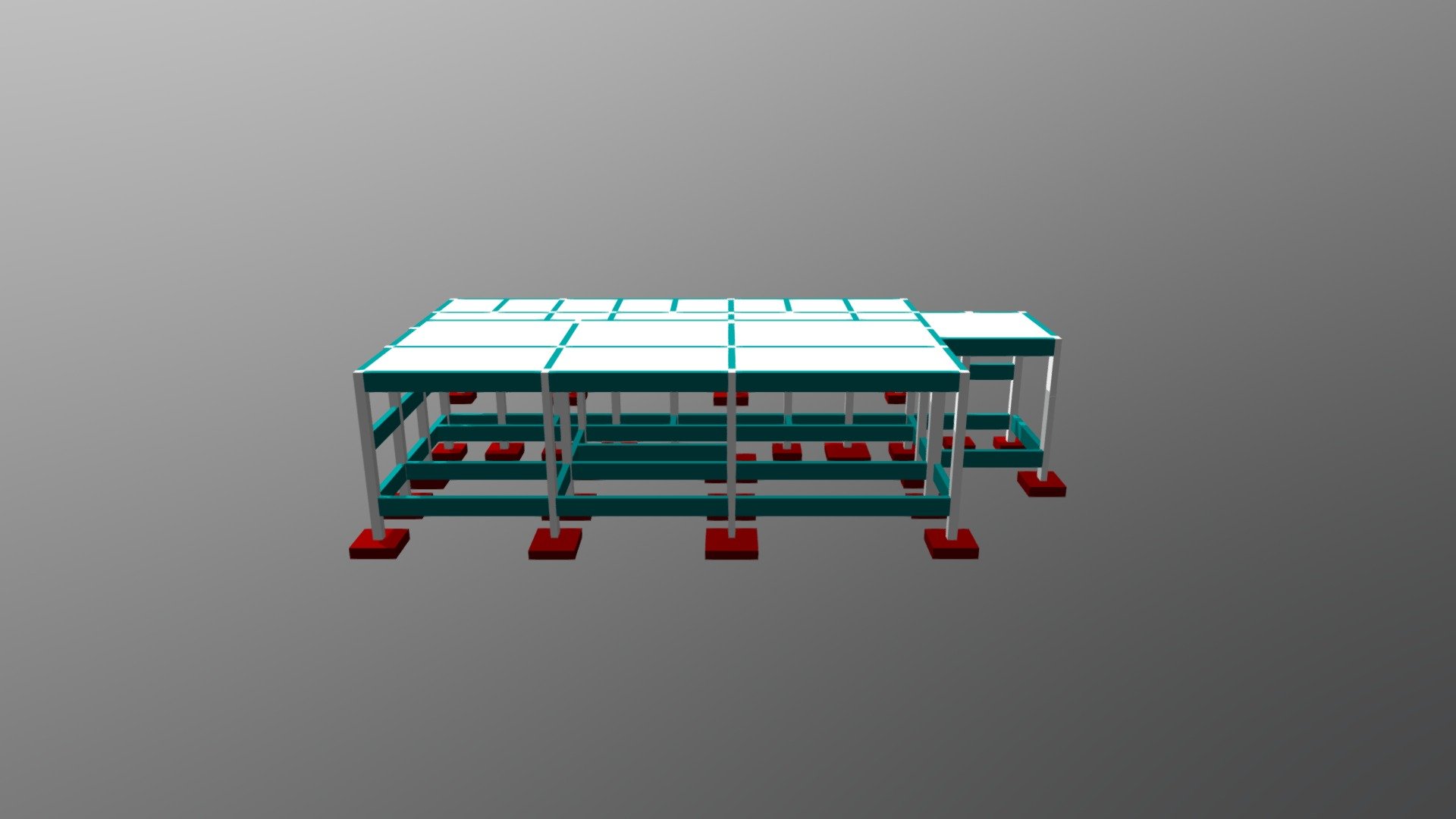 Base De Concreto - PILARES QUADRADOS - 3D model by Marcos Vinícius ...