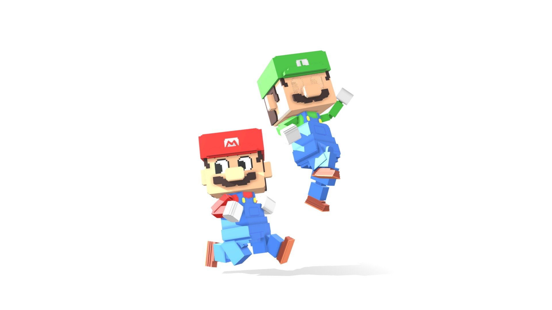 Super Mario Bros - Voxel Nendoroid - 3D model by PolyDood [8413df7 ...