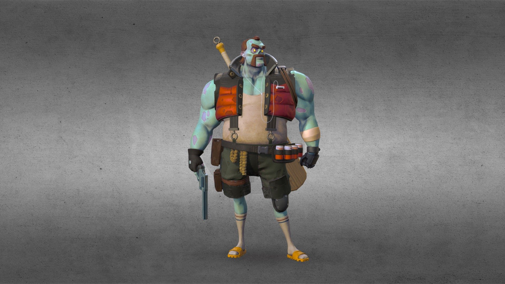 MUSCLE Idle Animation: Artstation Challenge - 3D model by Dann Beeson ...