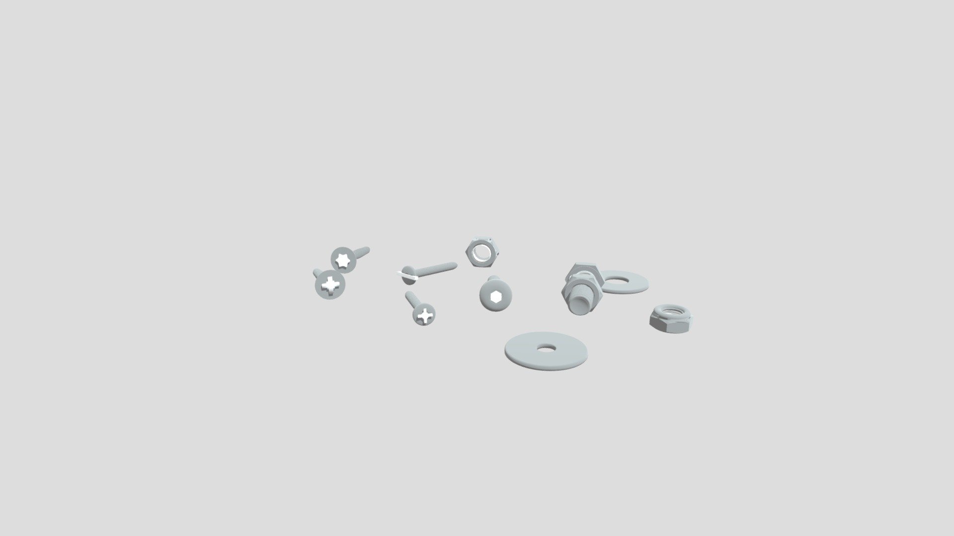 Screws And Bolts - 3D model by firemotionstudios [8415f5a] - Sketchfab