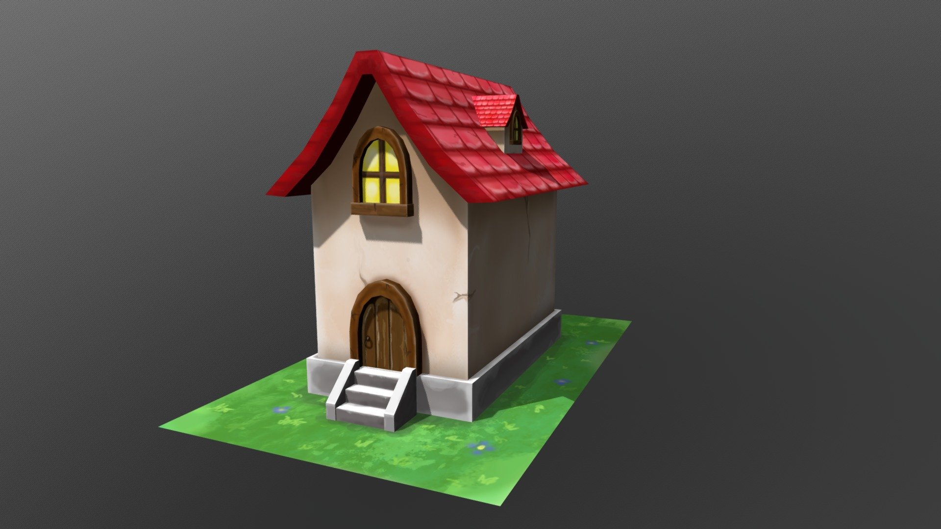 Low Poly House - 3D model by huithkim [8417178] - Sketchfab