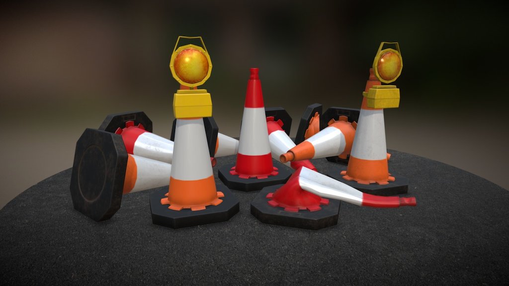 Traffic Cone - Download Free 3D model by sergei pavlov (@sergei_pavlov ...