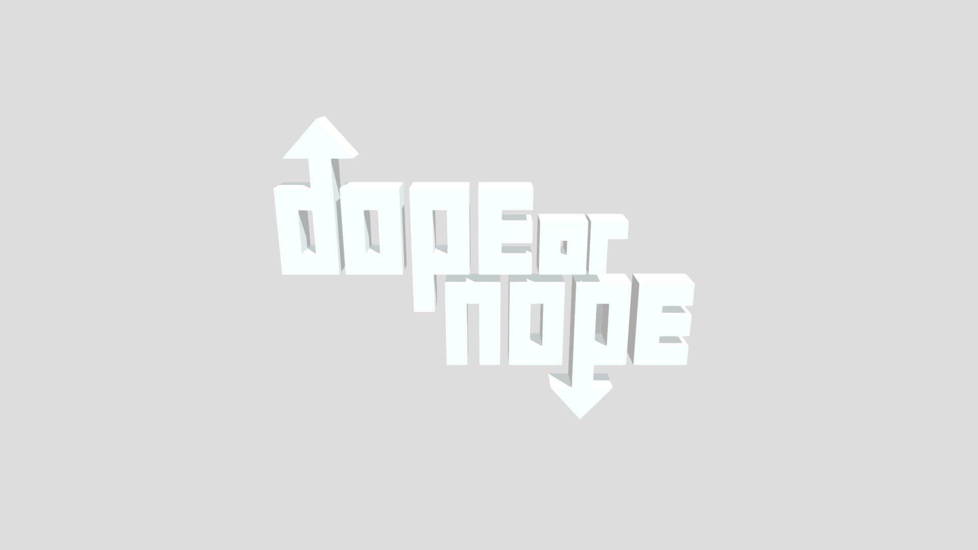 DOPE Or NOPE 3D Logo - Download Free 3D model by Sourceduty ...