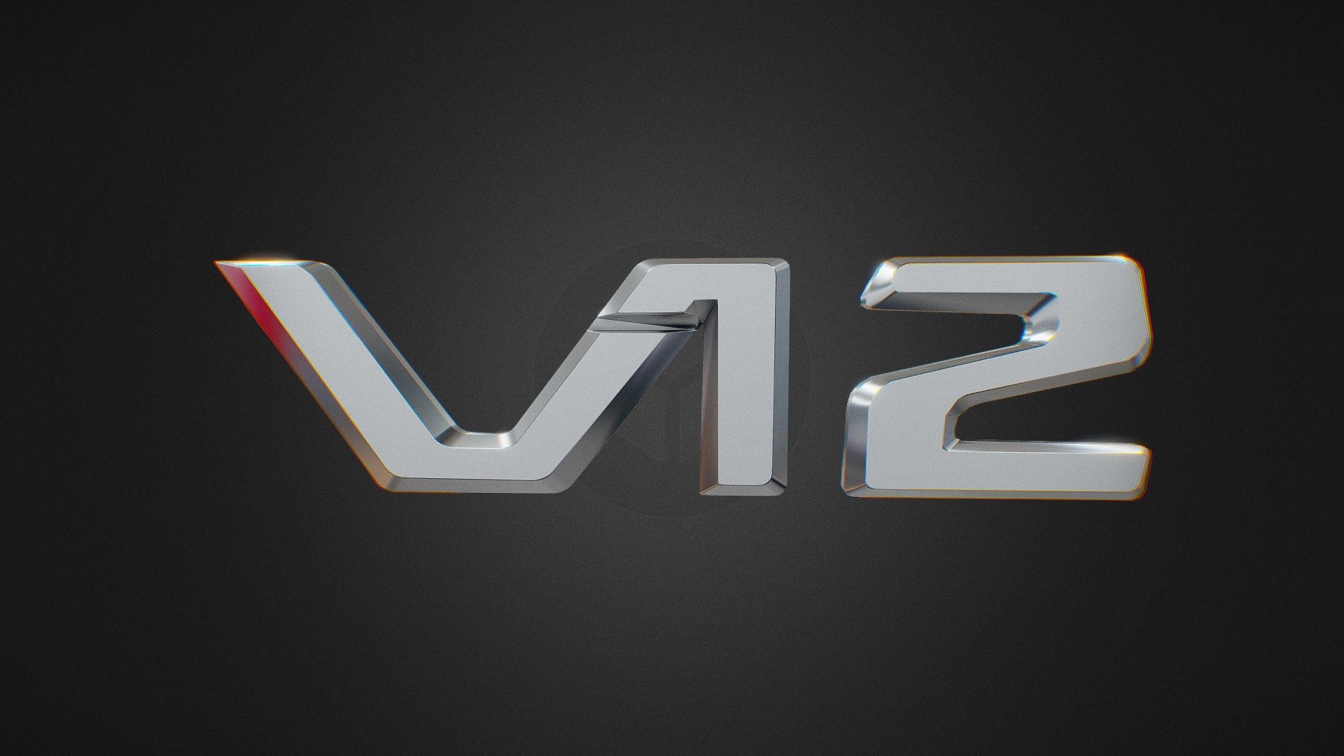 V12 Nameplate - Download Free 3D model by Black Snow (@BlackSnow02) [841b586] - Sketchfab