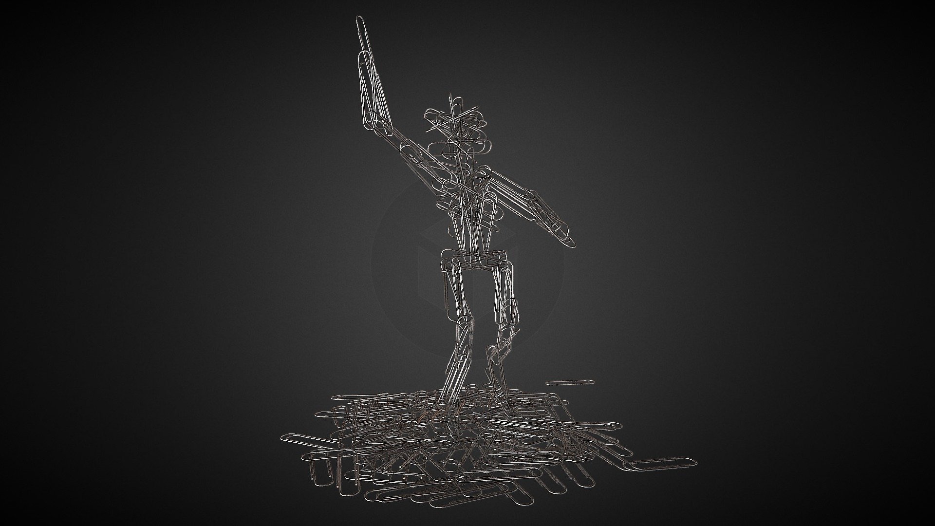 Paperclip Man - 3D model by Sinthetic [841d650] - Sketchfab