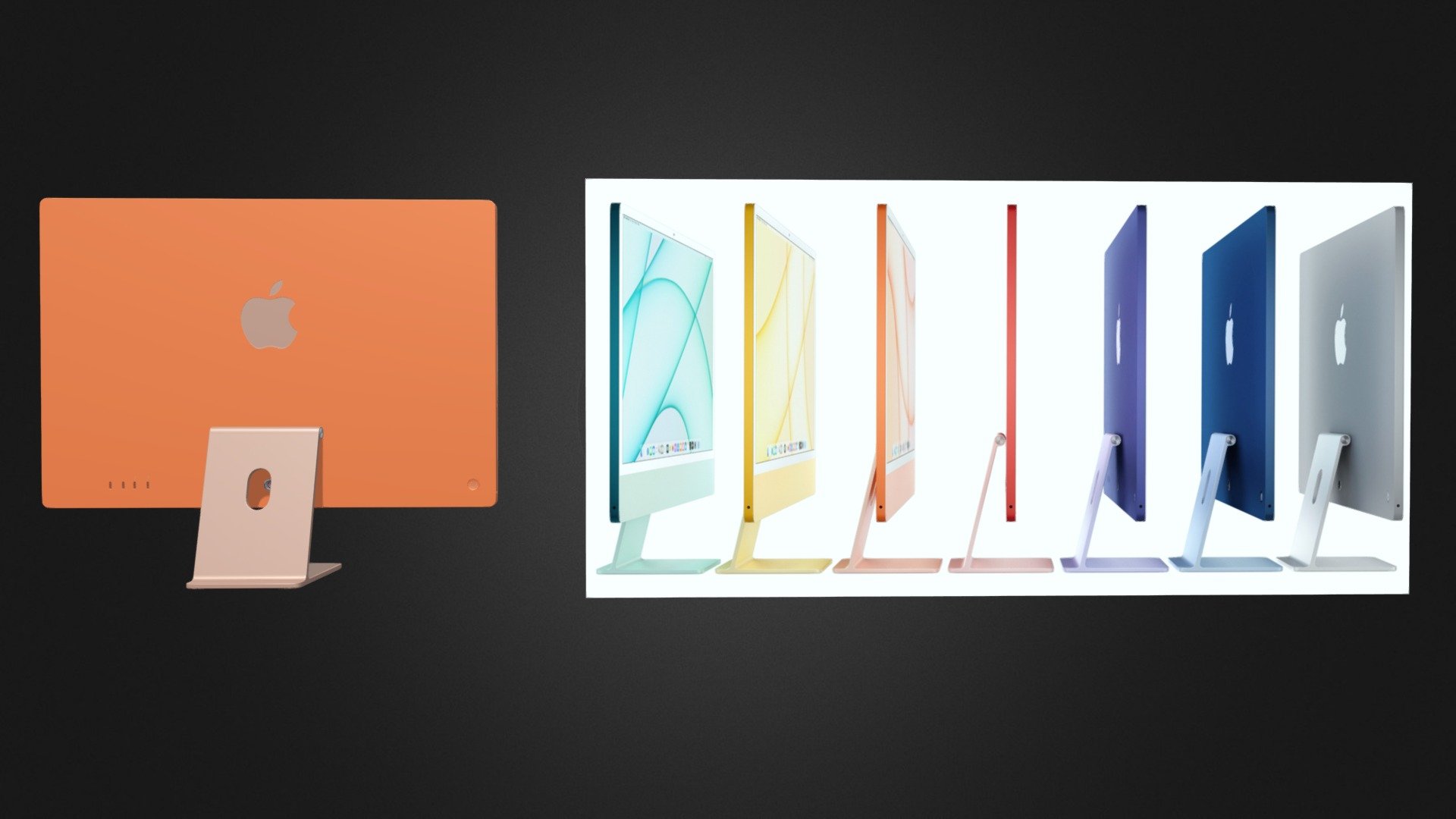 Apple iMac 24-inch 2021 all colors - Buy Royalty Free 3D model by ...