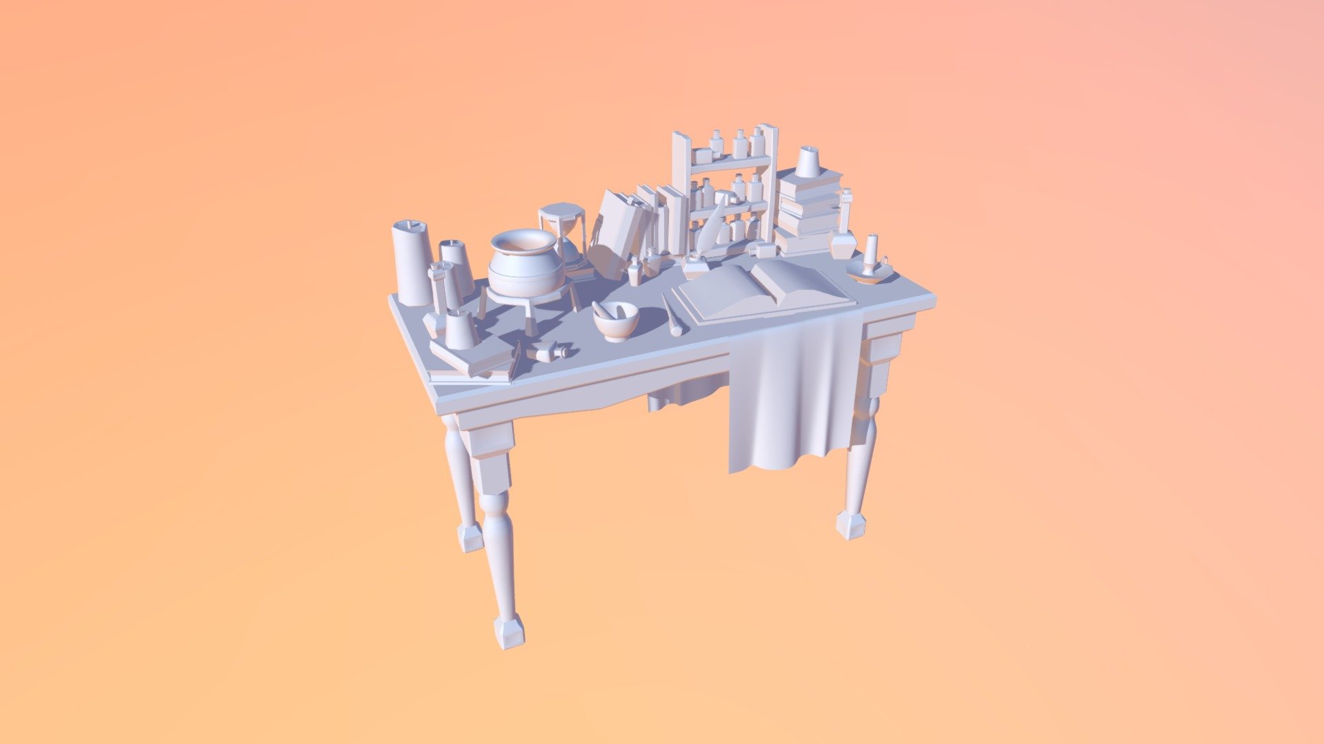 Alchemy Table - 3D model by rfeck1187 [8422a29] - Sketchfab