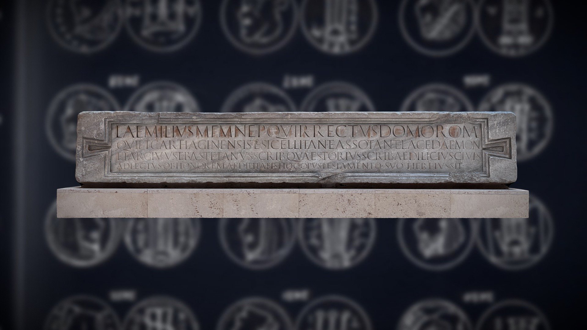 Roman Marble Lintel with Inscription - Download Free 3D model by Frank ...