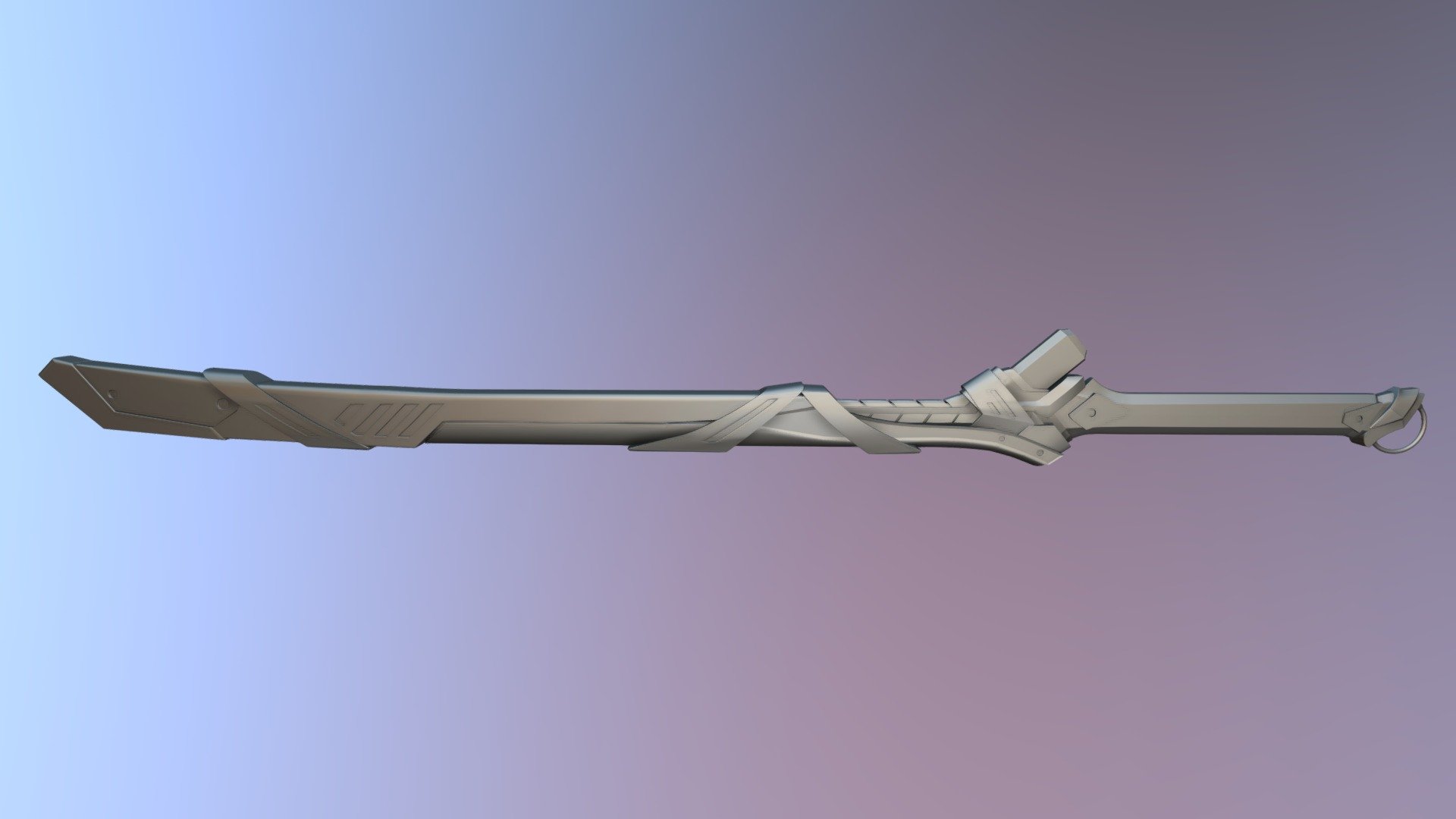 Toxic energy katana with scabbard - 3D model by Stoinercraft ...