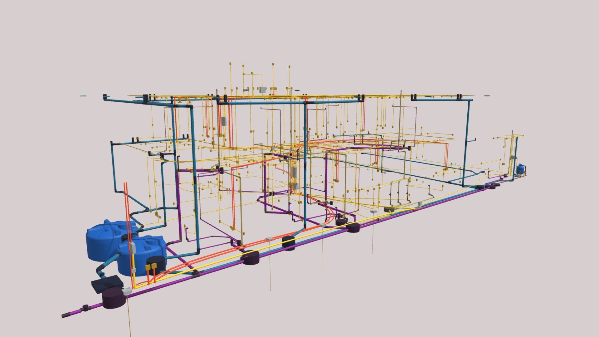 Export3D_ELE_TELECOM_SANITÁRIA_DRENOS AR COND_RE - 3D model by ALEX ...