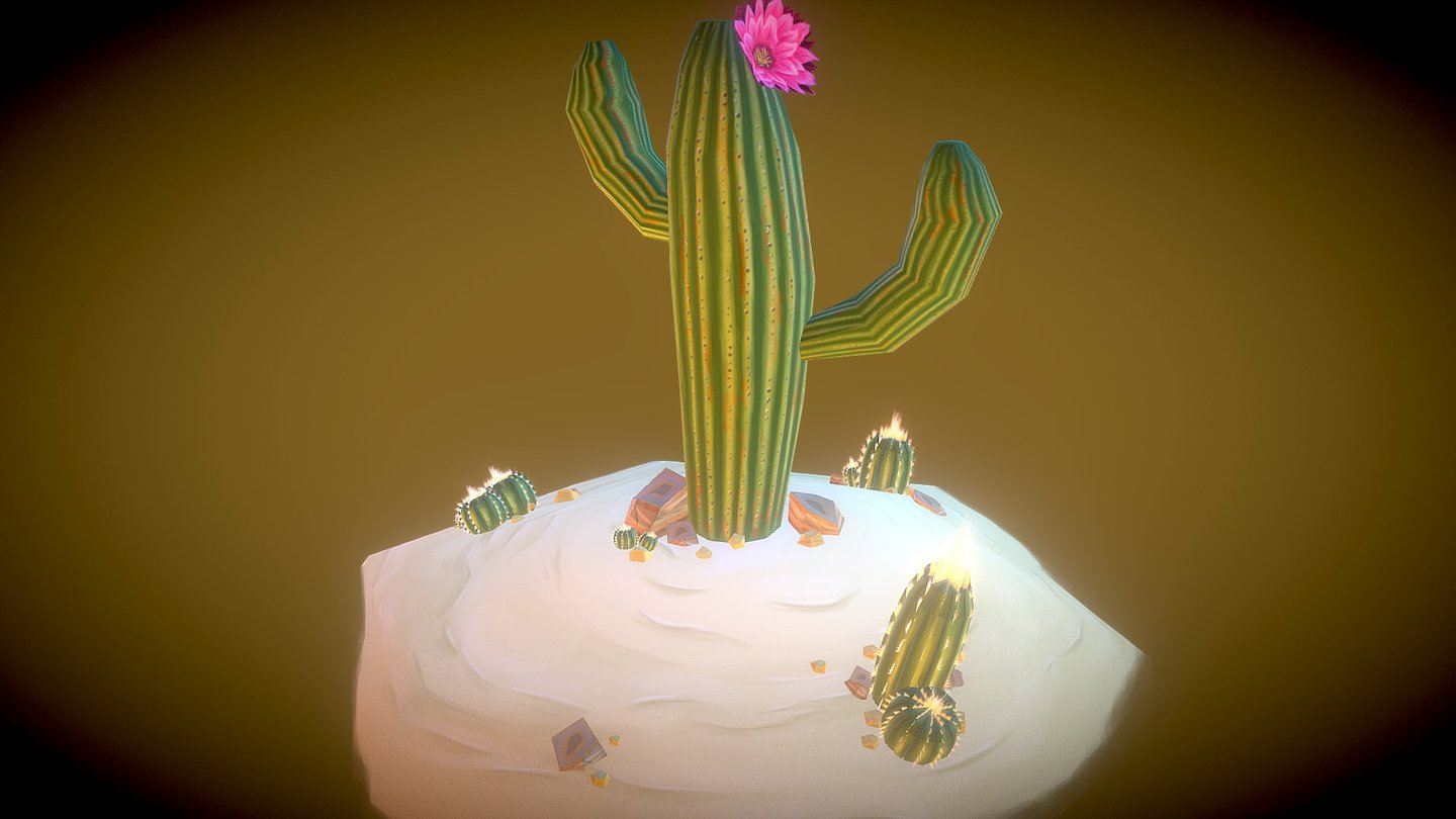 Lowpoly desert scene - 3D model by simone (@sripkeGA) [8425b7f] - Sketchfab
