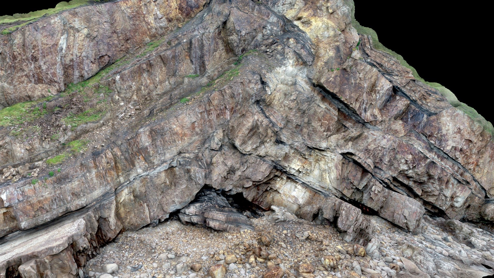 Fault & Fold Structure, Bude, Cornwall - 3D model by e.RocK [842b036 ...