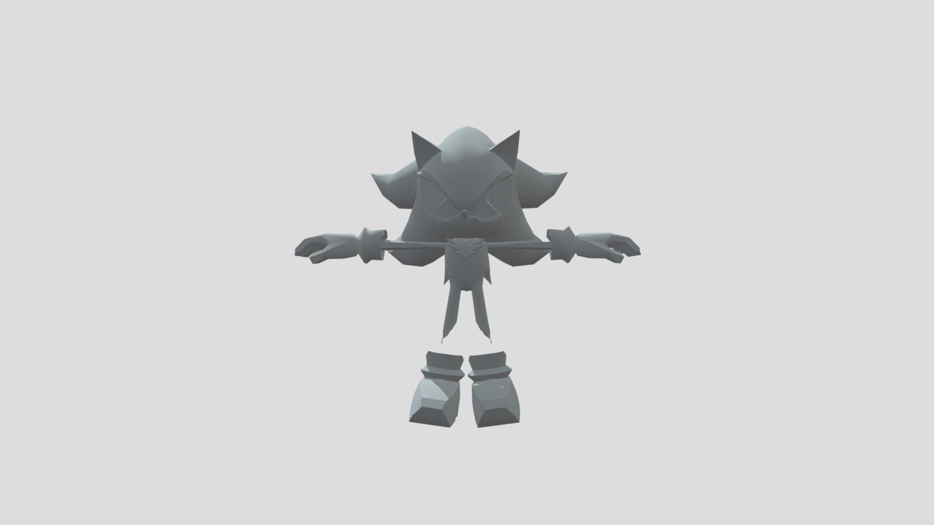 Shadow The Hedgehog Untextured - Download Free 3D model by ...