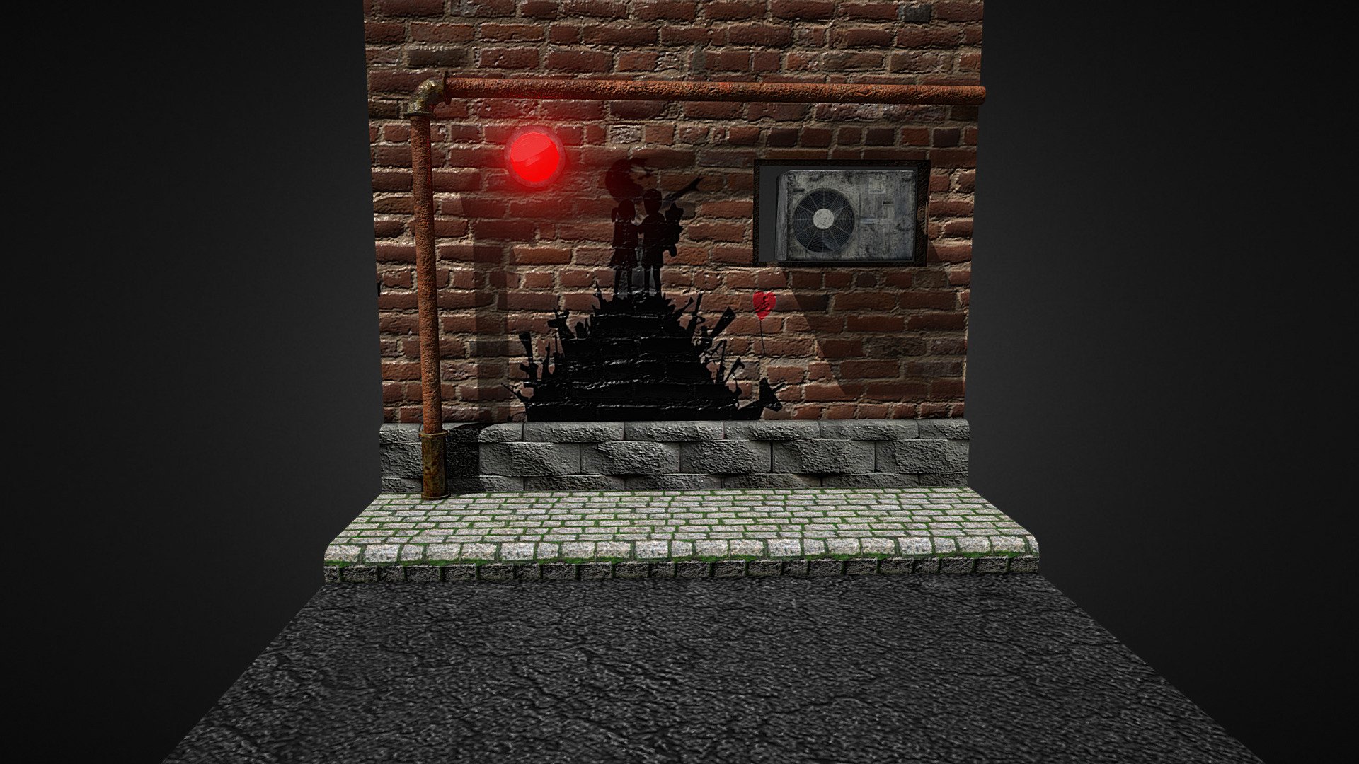 Alleyway Texture practice - Download Free 3D model by Andrew Dean ...