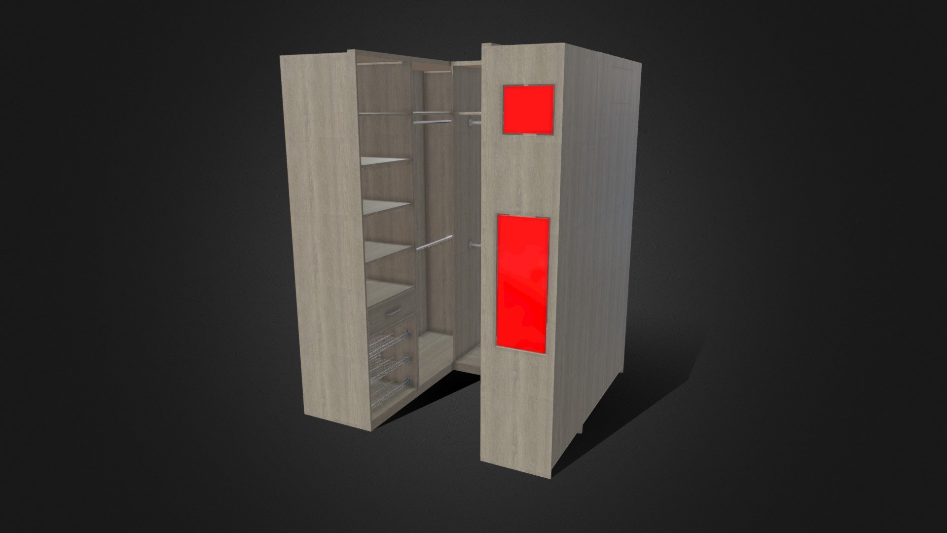 Hallway Wardrobe - Download Free 3D model by saintkastiell [843122d ...